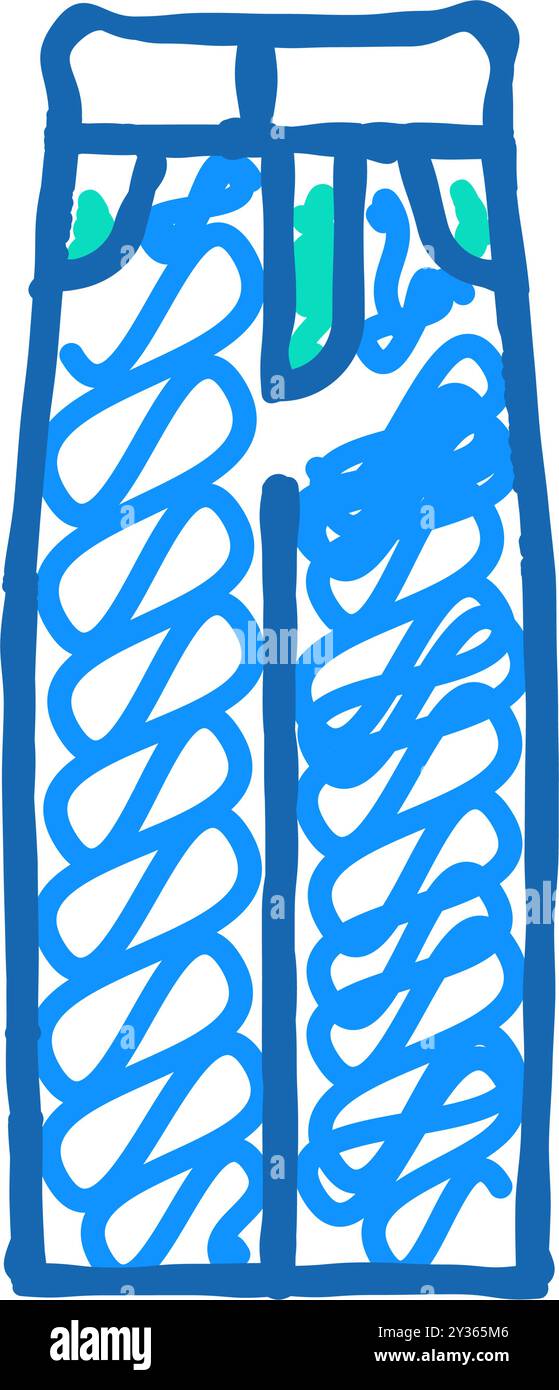 high waist pants clothes icon doodle illustration Stock Vector Image ...