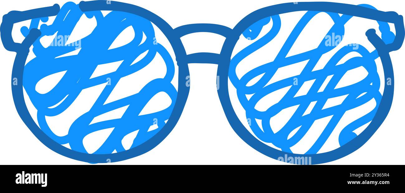 geek glasses frame icon doodle illustration Stock Vector Image & Art ...