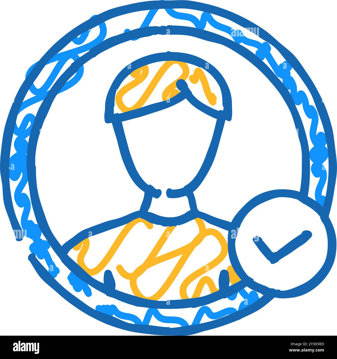 new user registration icon doodle illustration Stock Vector Image & Art ...