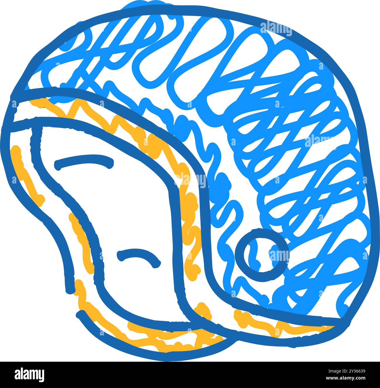 open face helmet motorcycle icon doodle illustration Stock Vector Image ...