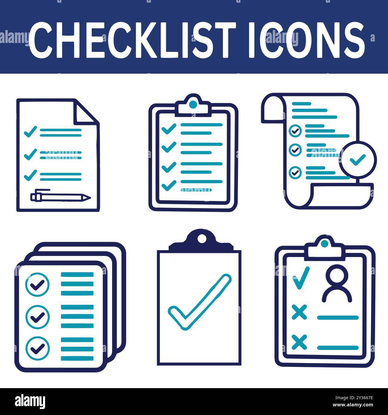 Checklist checkmark vector hi-res stock photography and images - Alamy