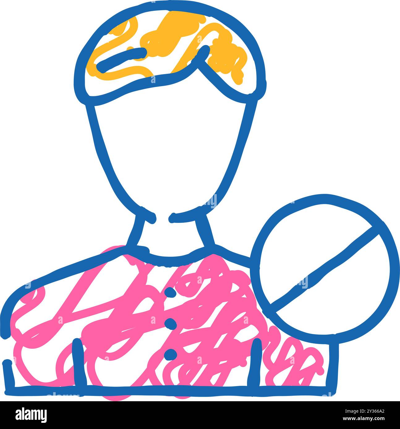 account blocked icon doodle illustration Stock Vector Image & Art - Alamy