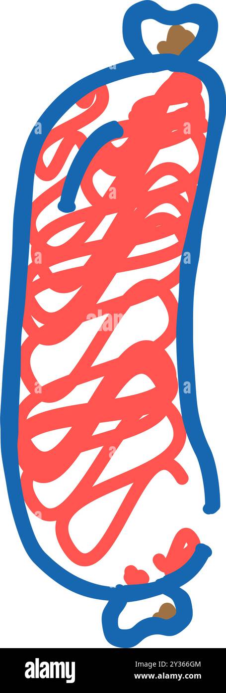 raw sausage meat icon doodle illustration Stock Vector Image & Art - Alamy