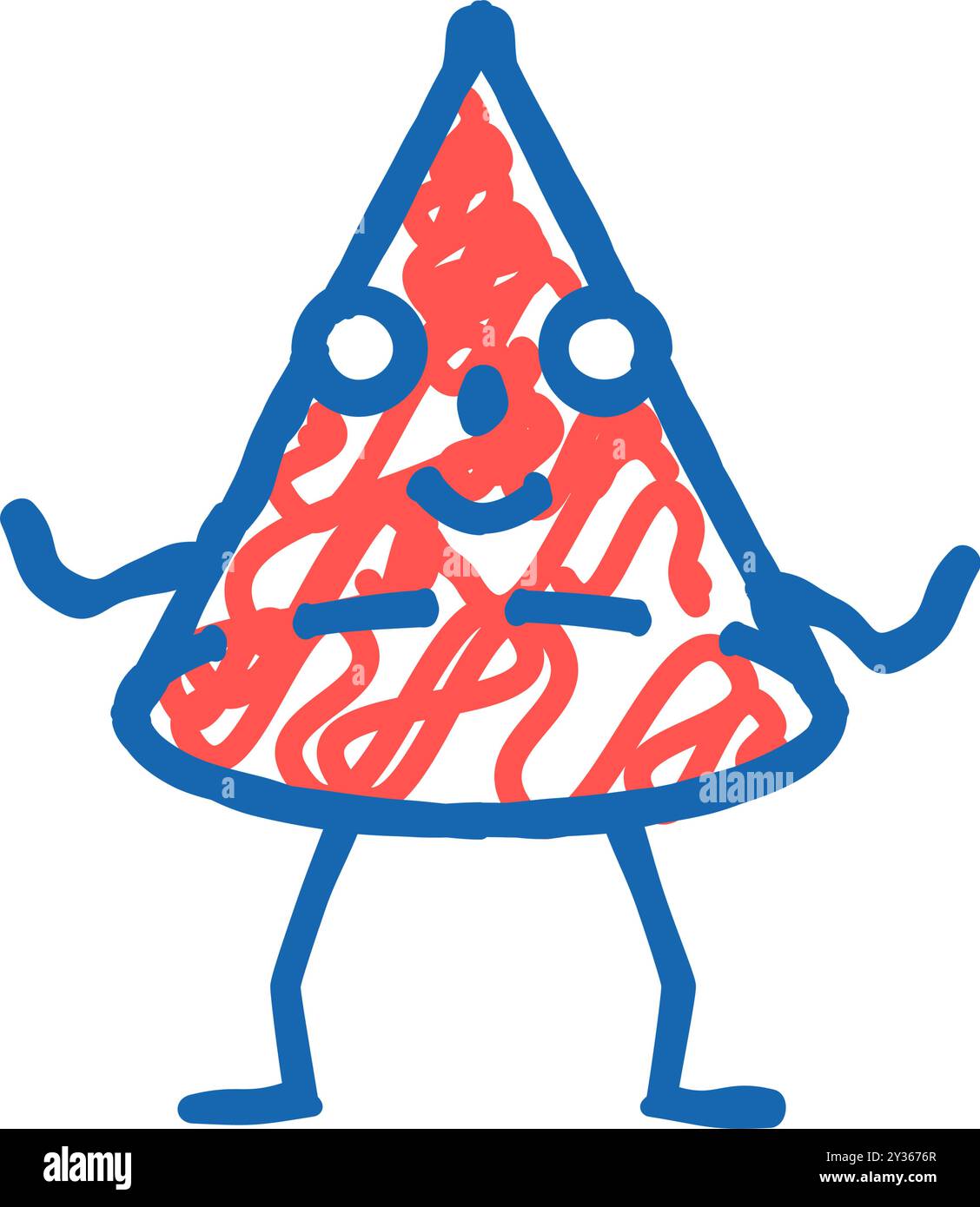 cone geometric shape character icon doodle illustration Stock Vector ...