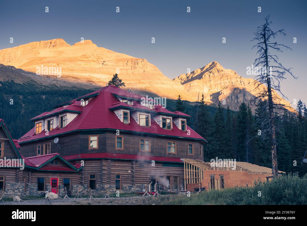 The lodge at Bow Lake, Banff National Park Stock Photo - Alamy