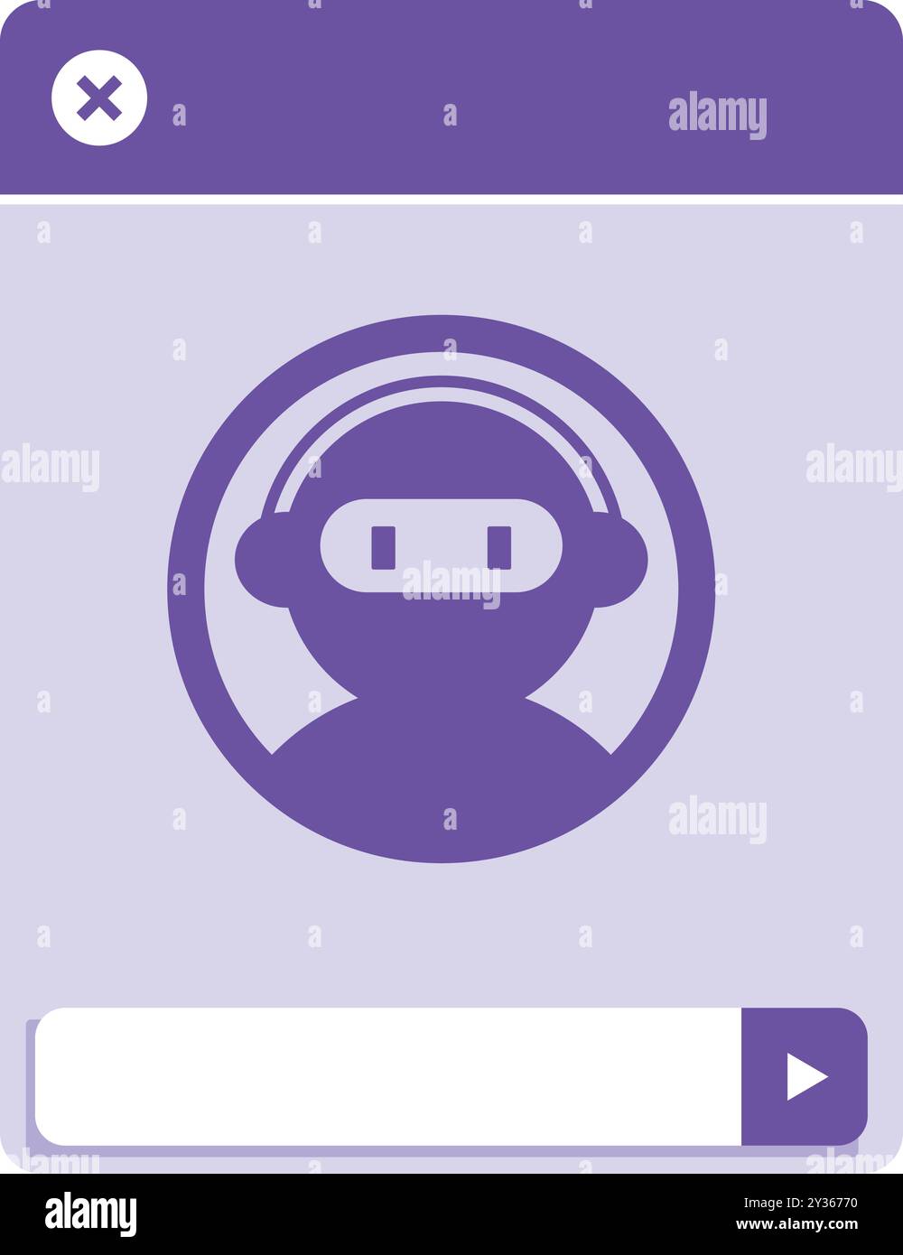 Purple ai assistant chatbot listening in a web browser window ...