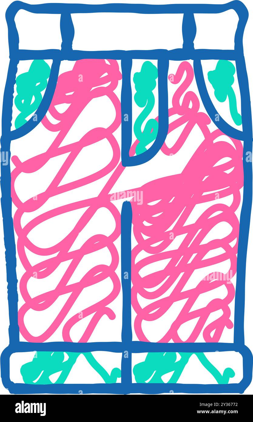 capri pants clothes icon doodle illustration Stock Vector Image & Art ...