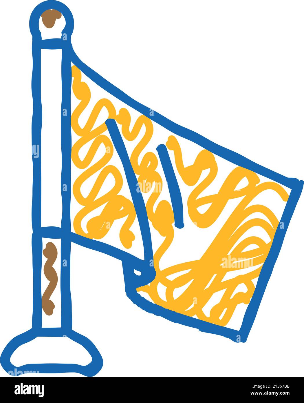 pole flag map icon doodle illustration Stock Vector Image & Art - Alamy
