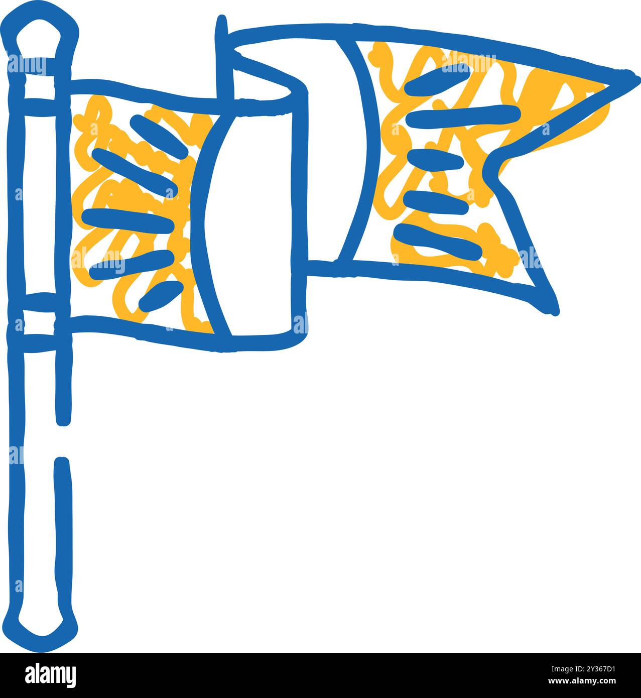 retro flag icon doodle illustration Stock Vector Image & Art - Alamy
