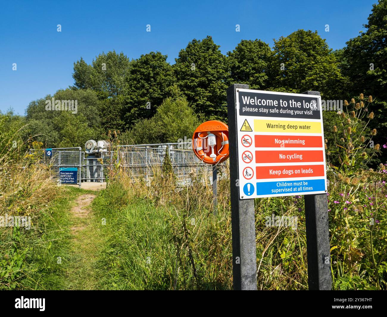 Pinkhill Lock Weir, Cumnor, Whitney, Oxfordshire, England, UK, GB Stock ...