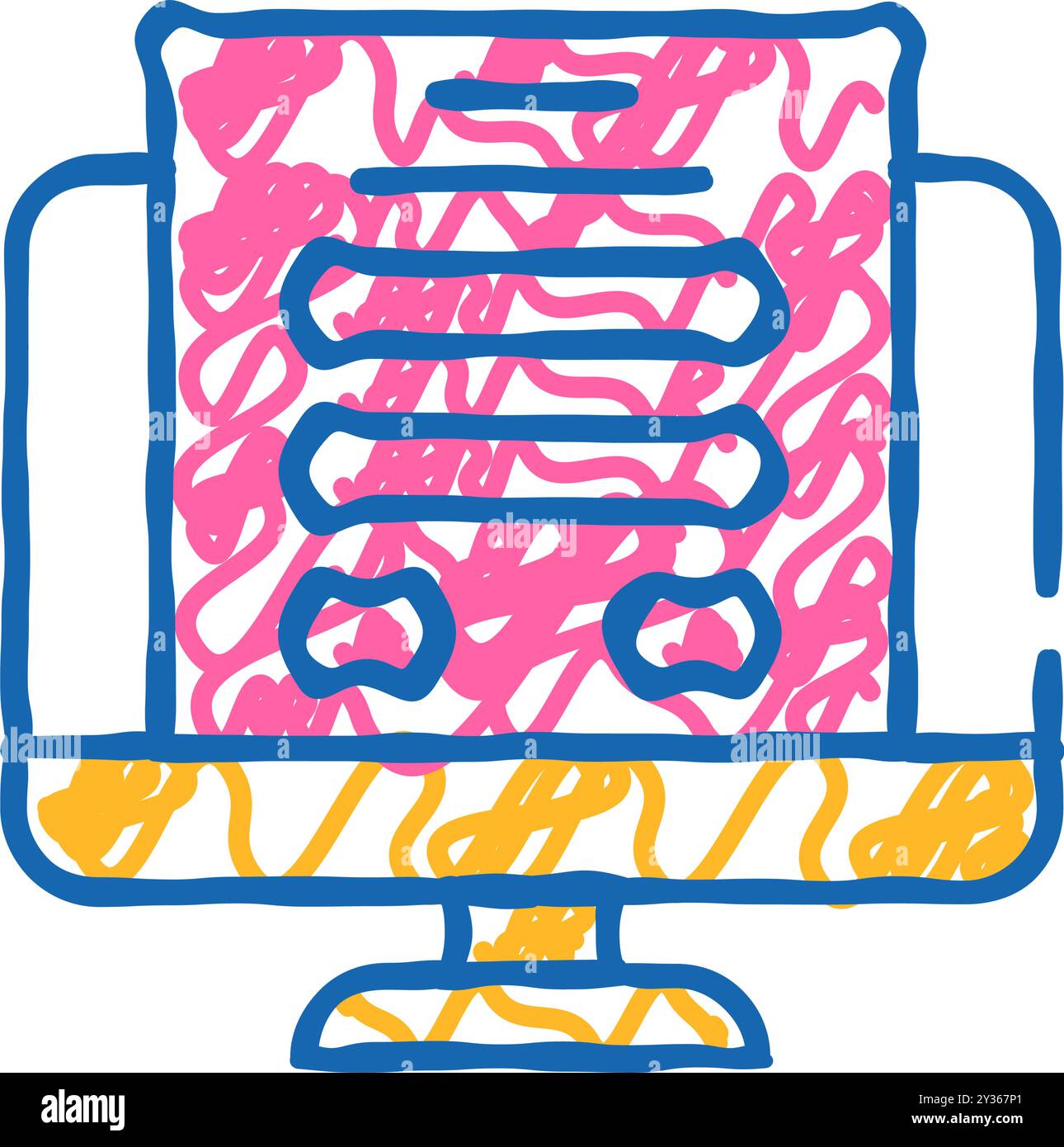 register online registration icon doodle illustration Stock Vector ...