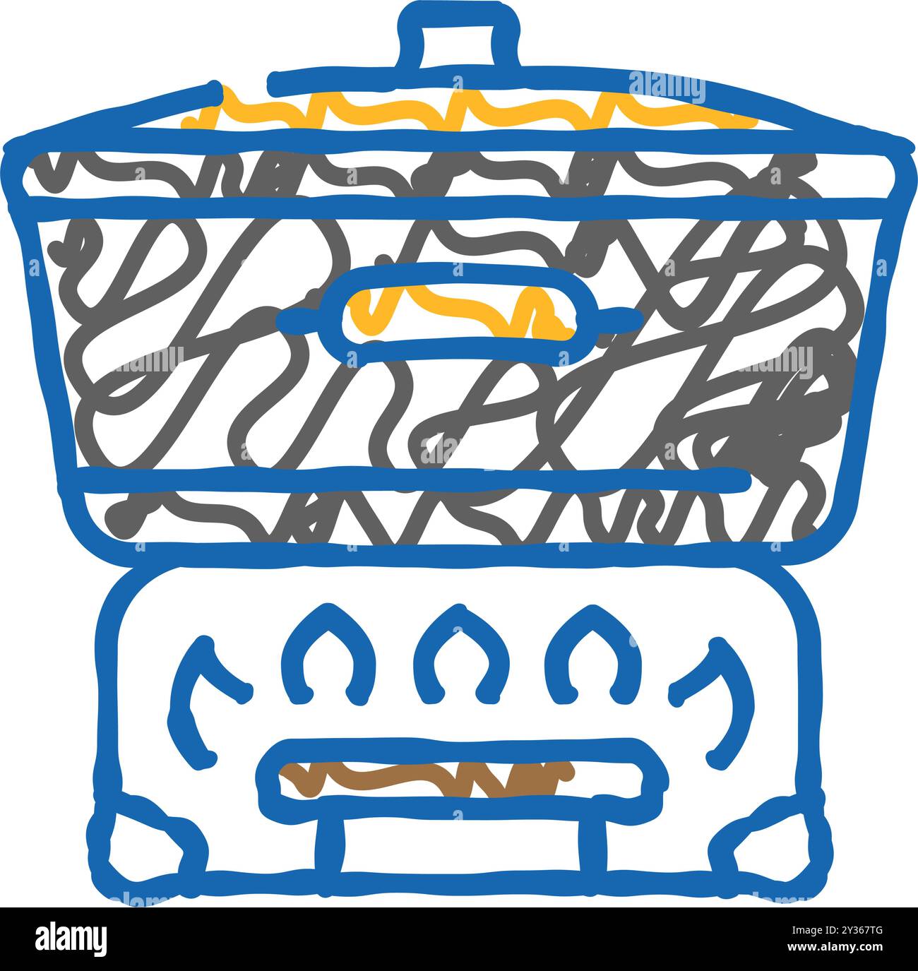 fire pot cooking icon doodle illustration Stock Vector Image & Art - Alamy