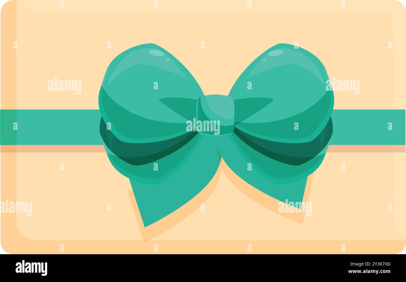 Gift box wrapped with green ribbon is a perfect visual for representing ...