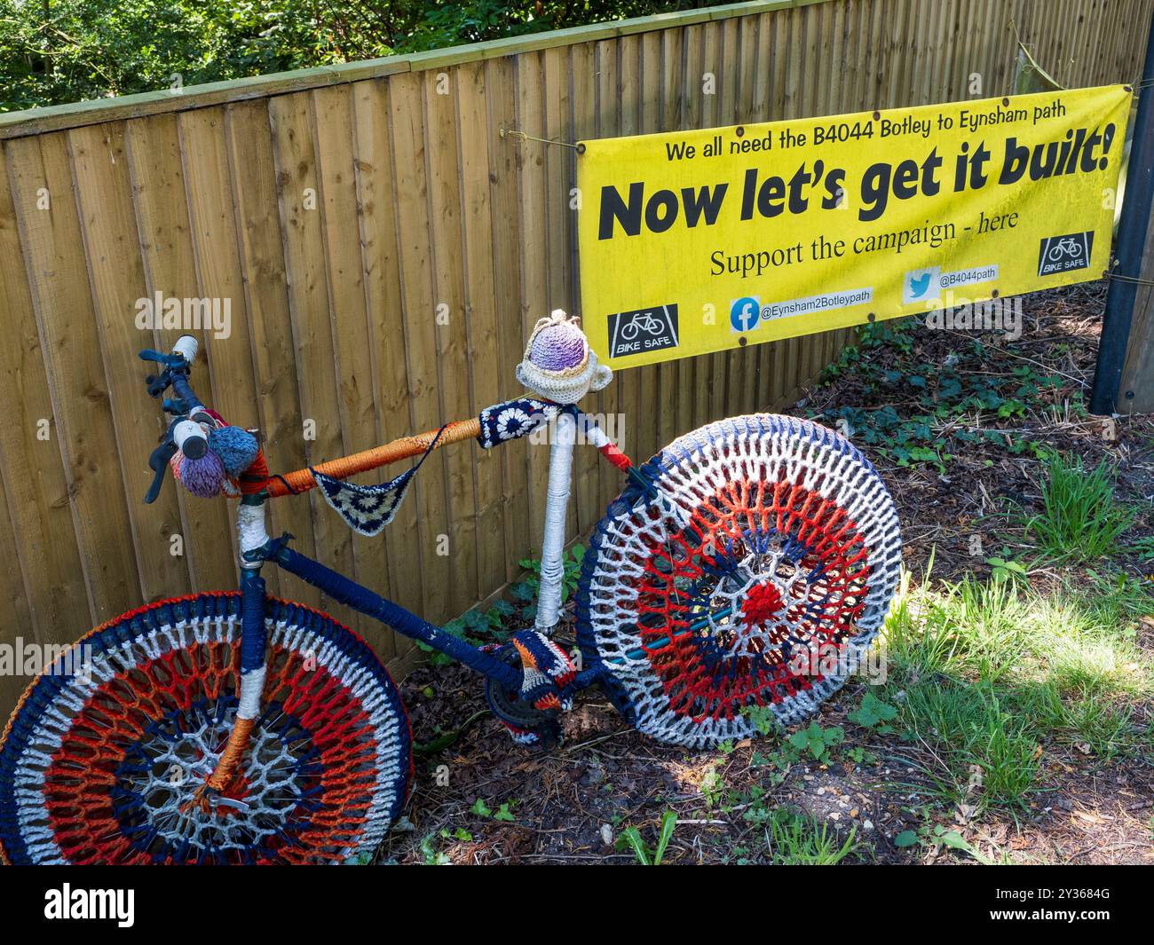 Bike Safe, Banner, Cycle Path, Build the B4044 Eynsham to Botley ...