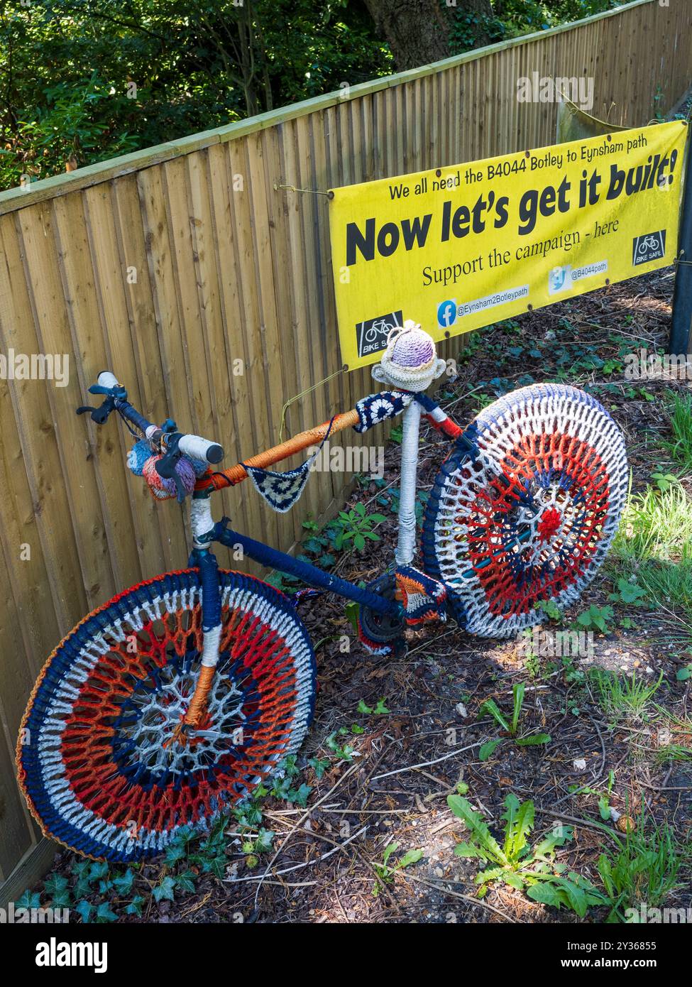 Bike Safe, Banner, Cycle Path, Build the B4044 Eynsham to Botley ...