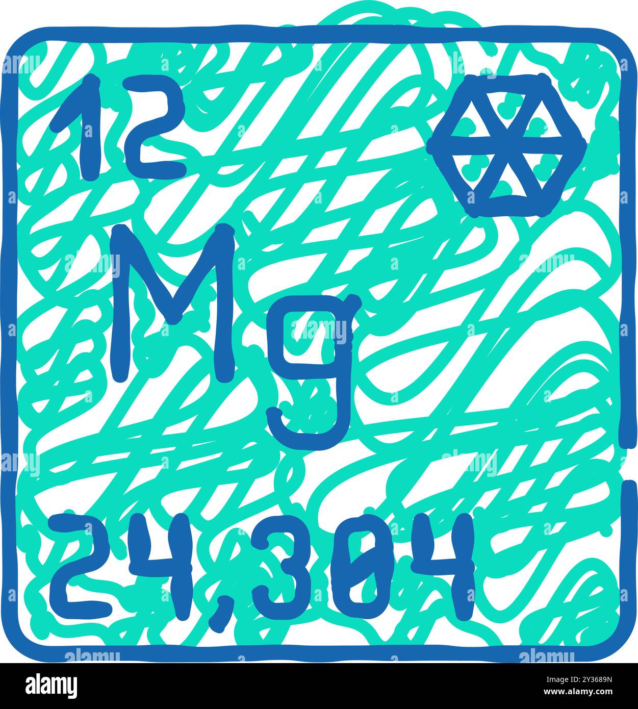 magnesium chemical element icon doodle illustration Stock Vector Image ...