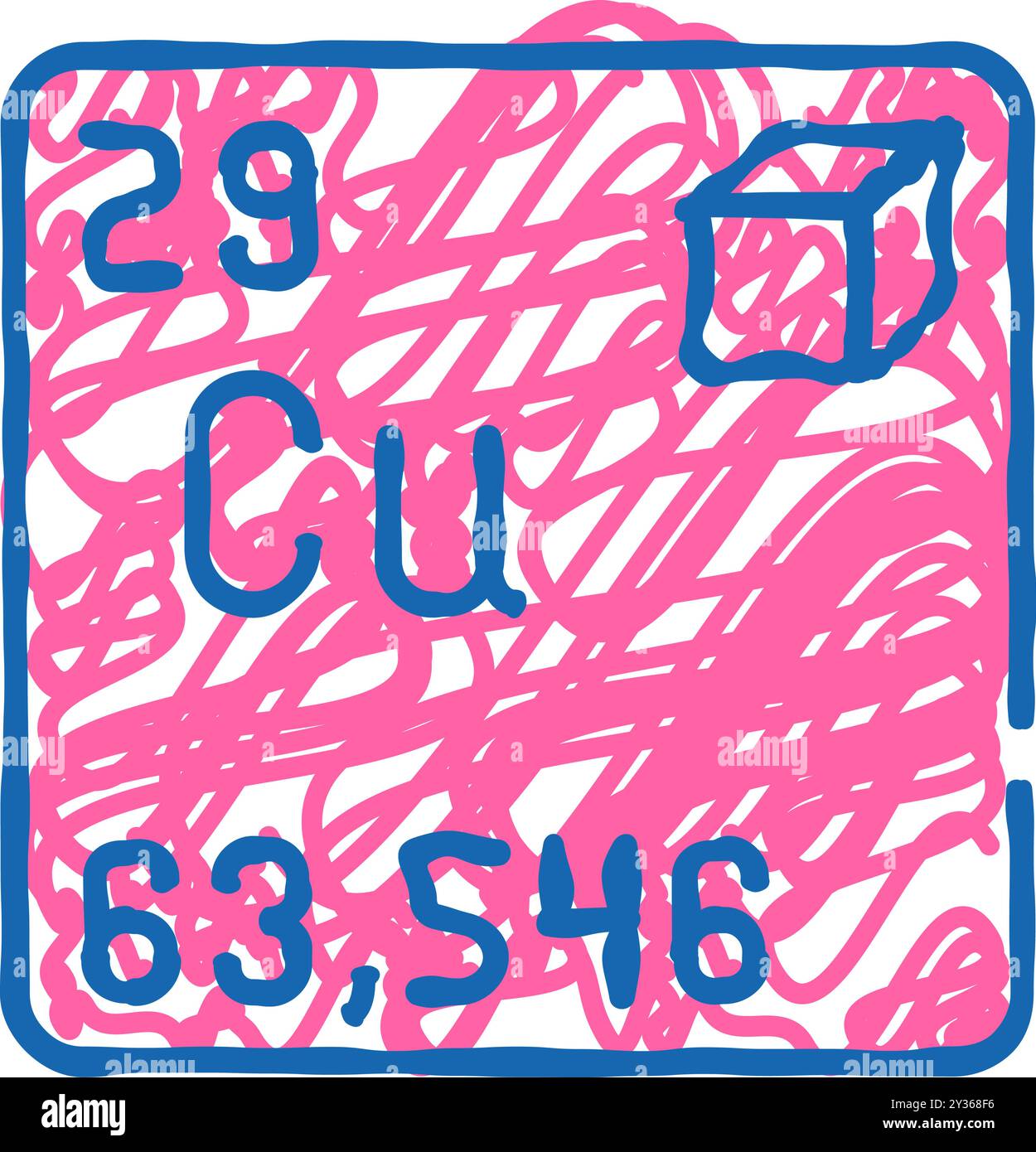 copper chemical element icon doodle illustration Stock Vector Image ...