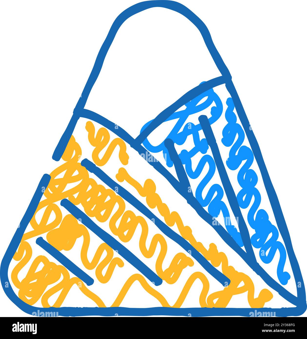 triangular bandage first aid icon doodle illustration Stock Vector ...