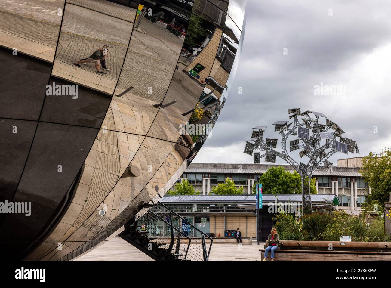The globe of the planetarium at We The Curious in Millennium Square, Bristol Stock Photo - Alamy