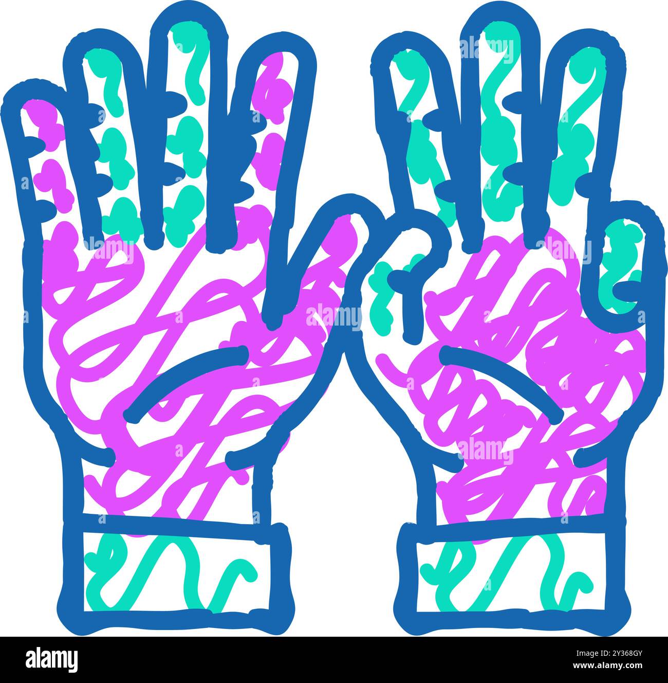 ten number hand gesture icon doodle illustration Stock Vector Image & Art - Alamy