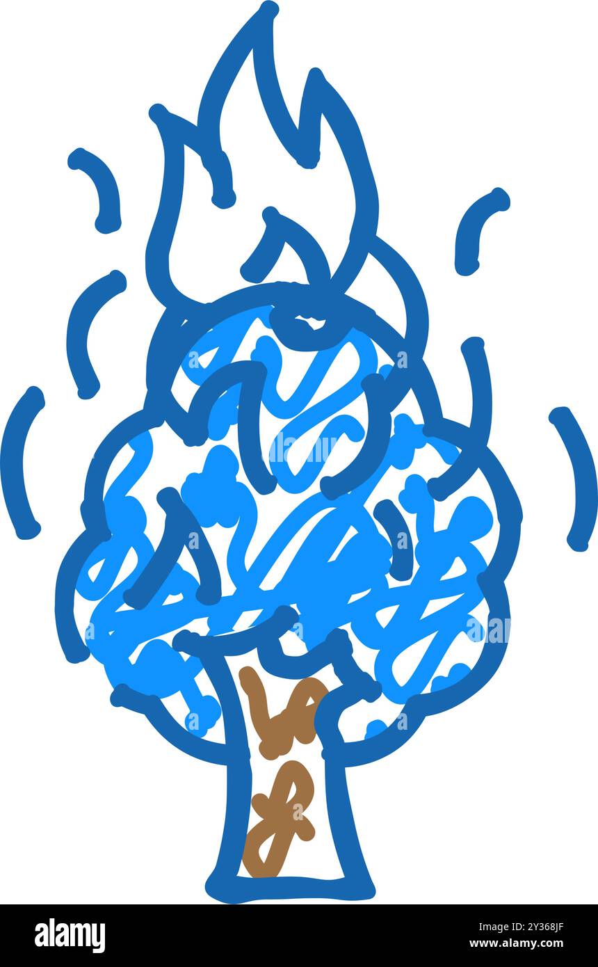 wildfire fire icon doodle illustration Stock Vector Image & Art - Alamy