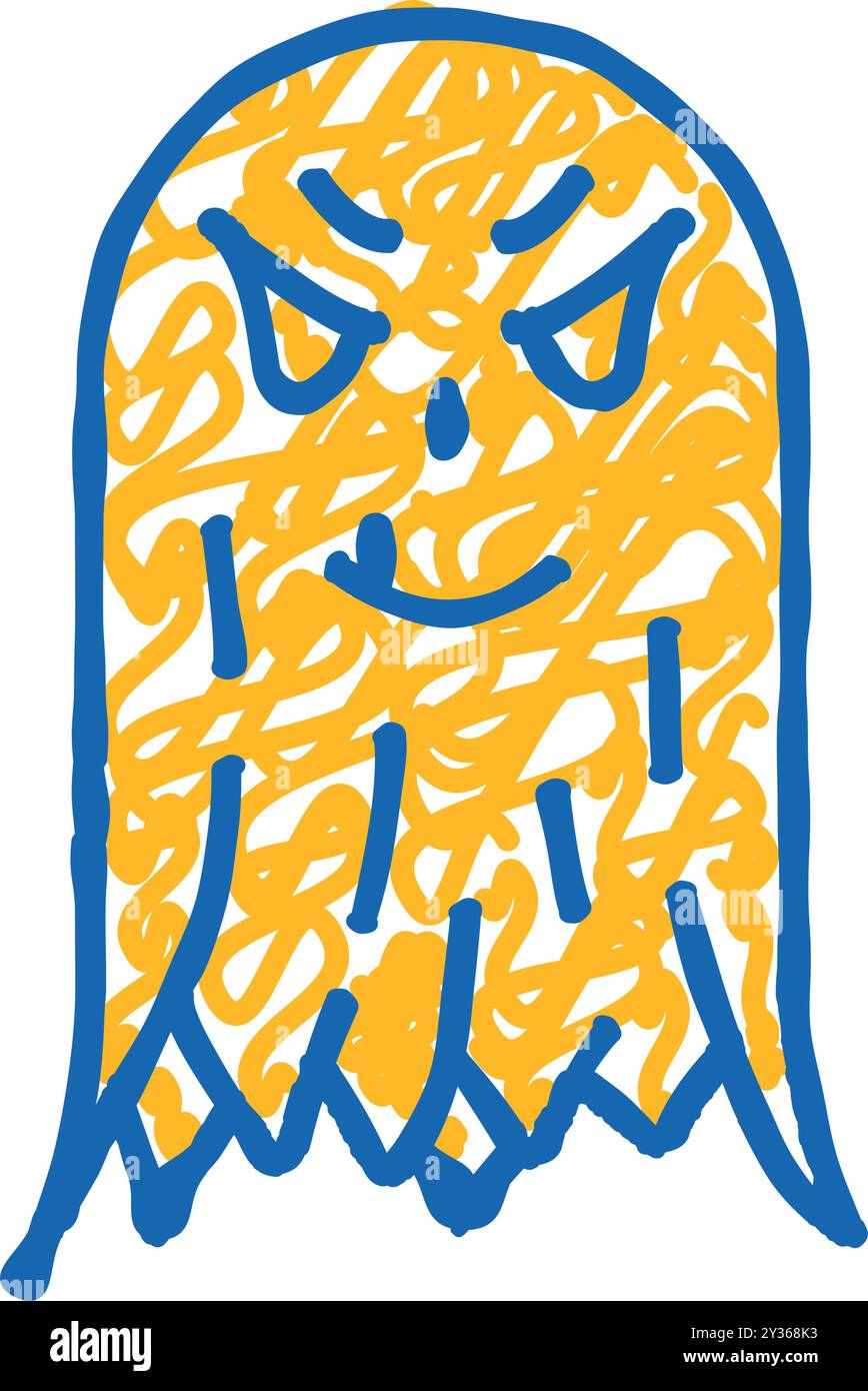 evil ghost icon doodle illustration Stock Vector Image & Art - Alamy