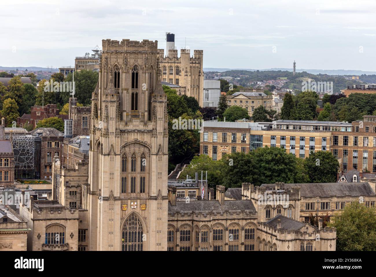 A panorama of Bristol from the Cabot Tower Stock Photo - Alamy
