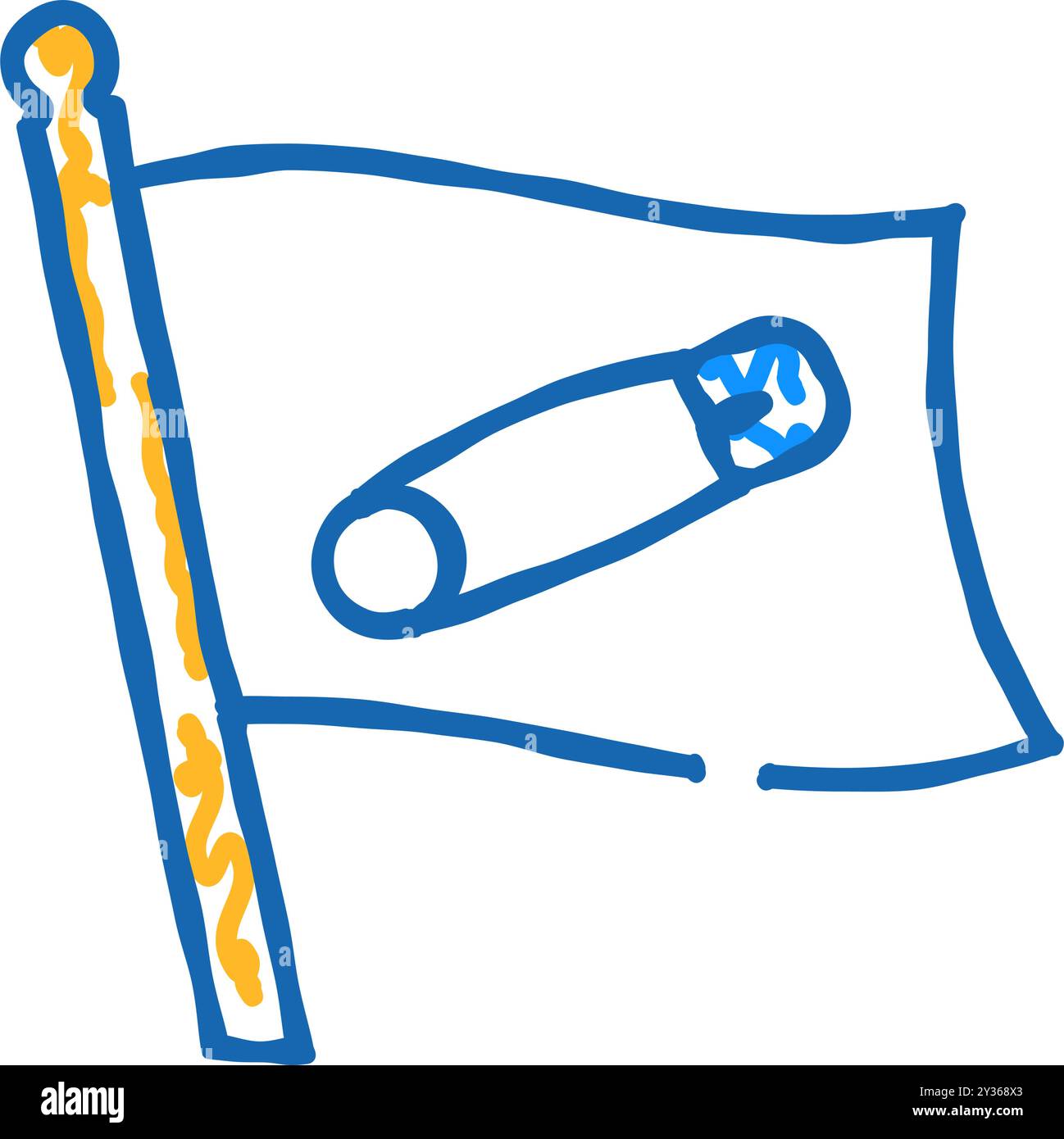 pin flag icon doodle illustration Stock Vector Image & Art - Alamy