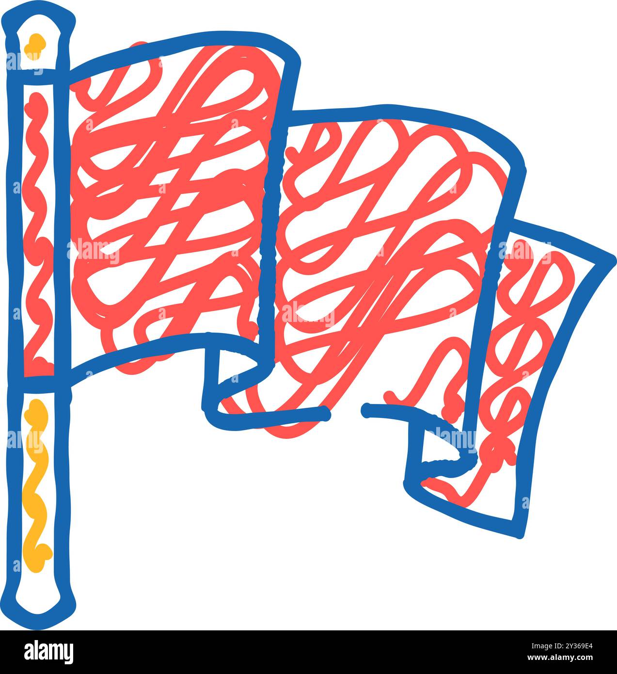 red flag icon doodle illustration Stock Vector Image & Art - Alamy