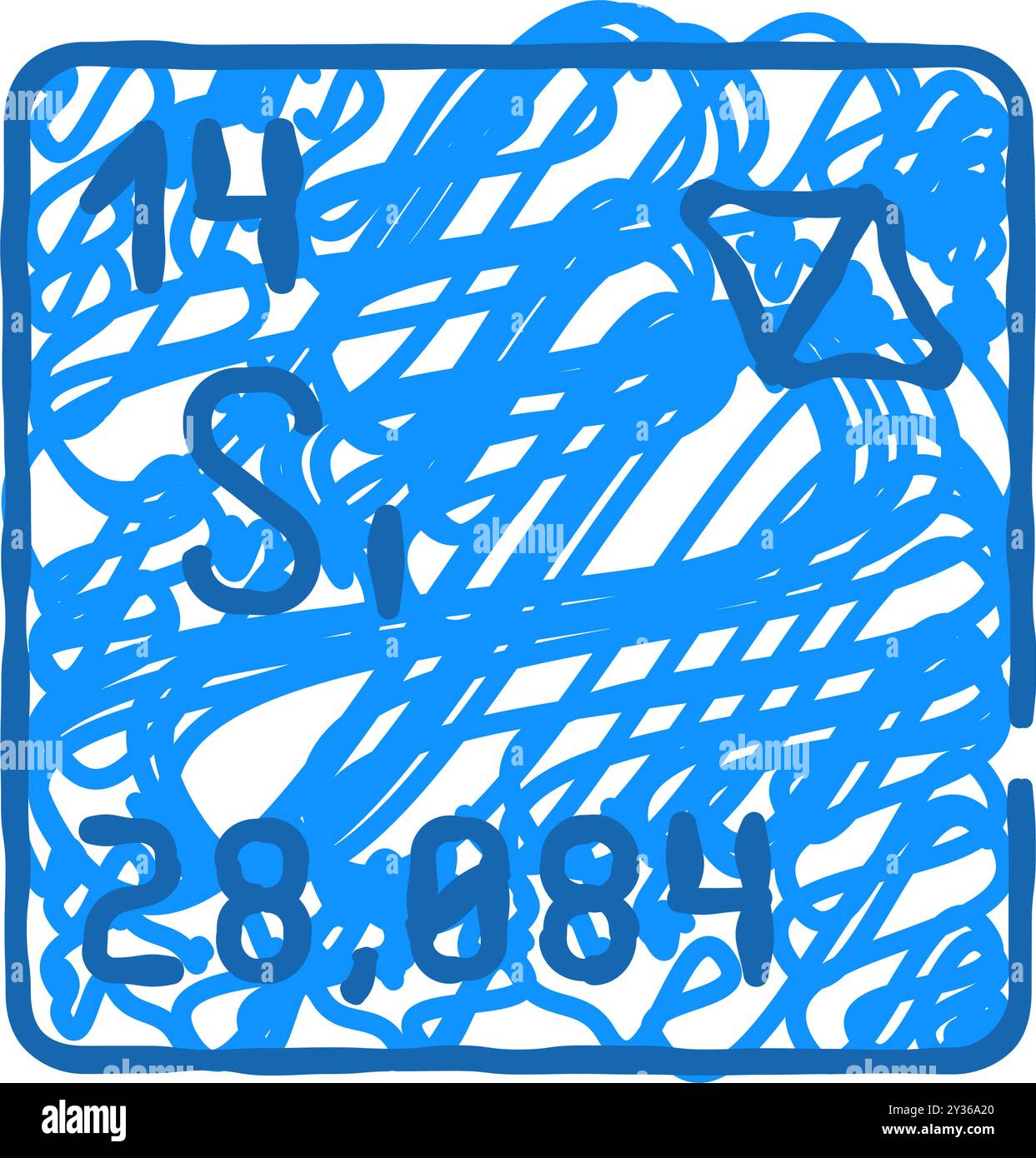 silicon chemical element icon doodle illustration Stock Vector Image ...