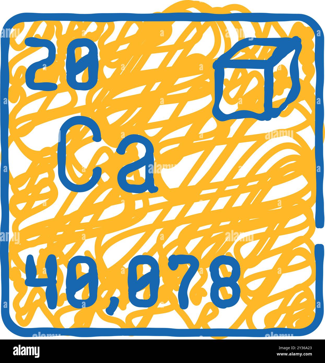 calcium chemical element icon doodle illustration Stock Vector Image ...