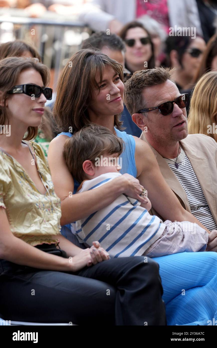 Clara McGregor, from left, Mary Elizabeth Winstead, Laurie McGregor, and Ewan McGregor attend a ...