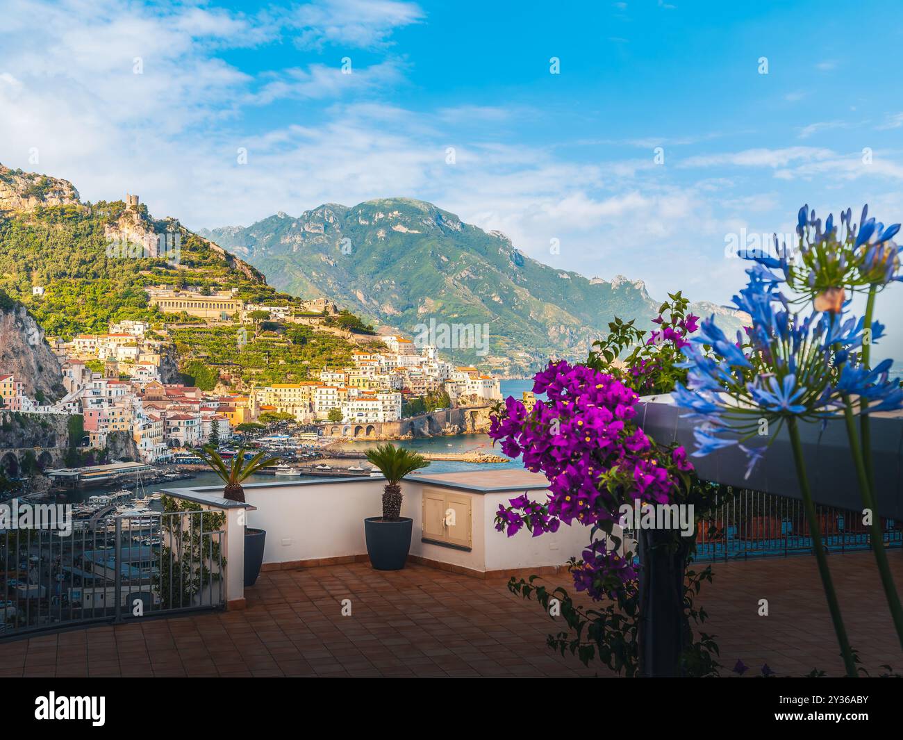 Amalfi town at famous Amalfi Coast, Italy Stock Photo - Alamy