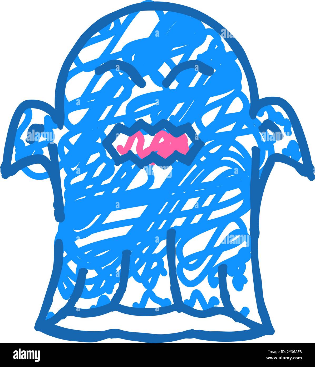 fear ghost icon doodle illustration Stock Vector Image & Art - Alamy