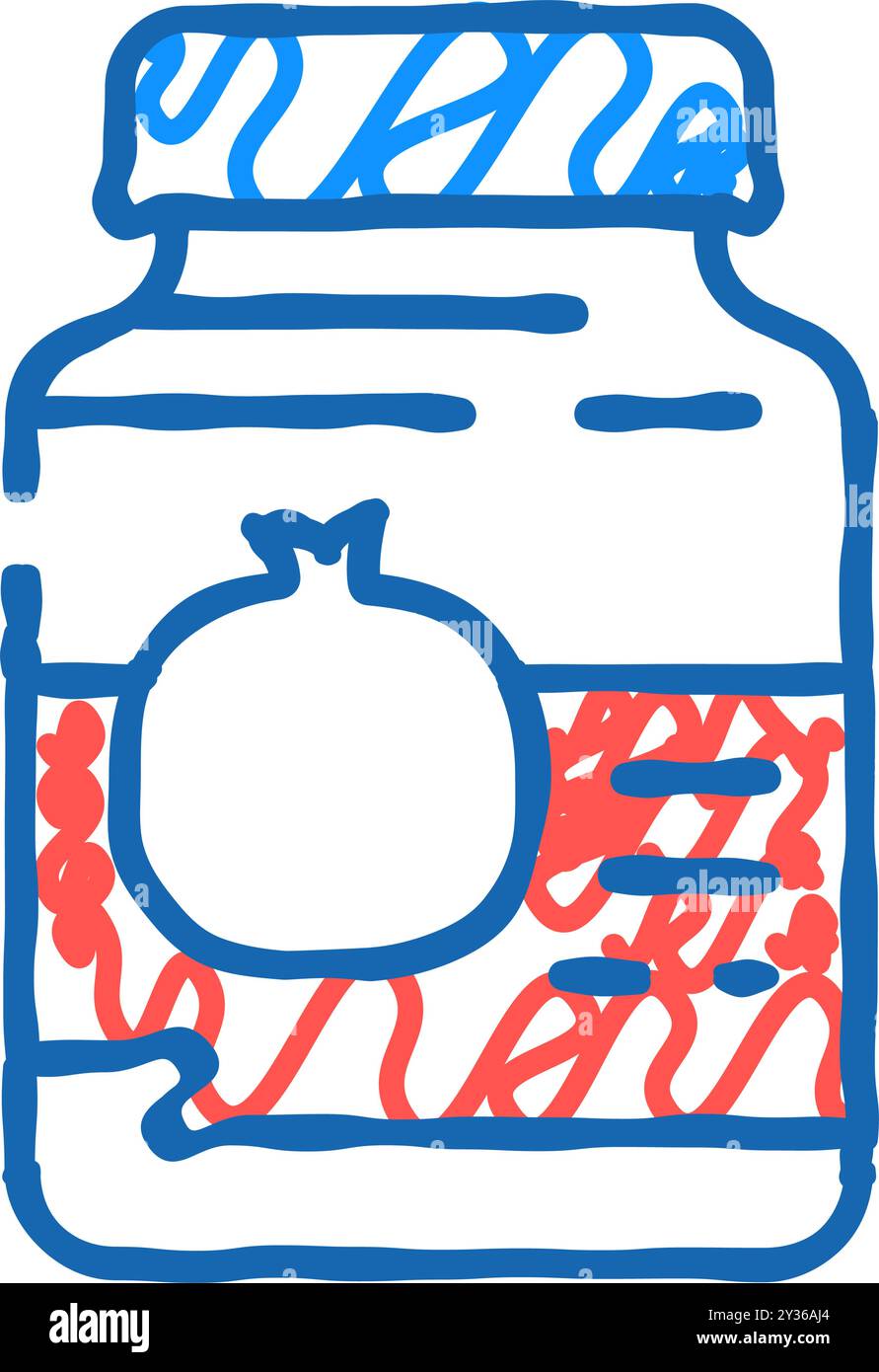 extract pomegranate icon doodle illustration Stock Vector Image & Art ...