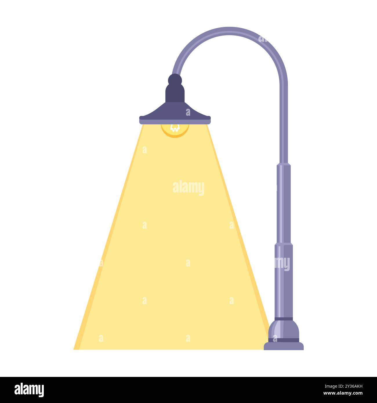 old street lamp shines with a beam of light. city lighting Stock Vector ...