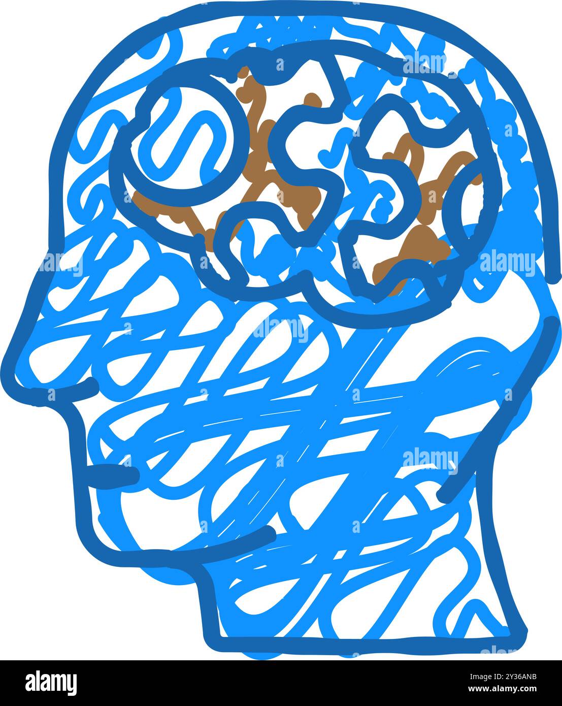 think brain human icon doodle illustration Stock Vector Image & Art - Alamy