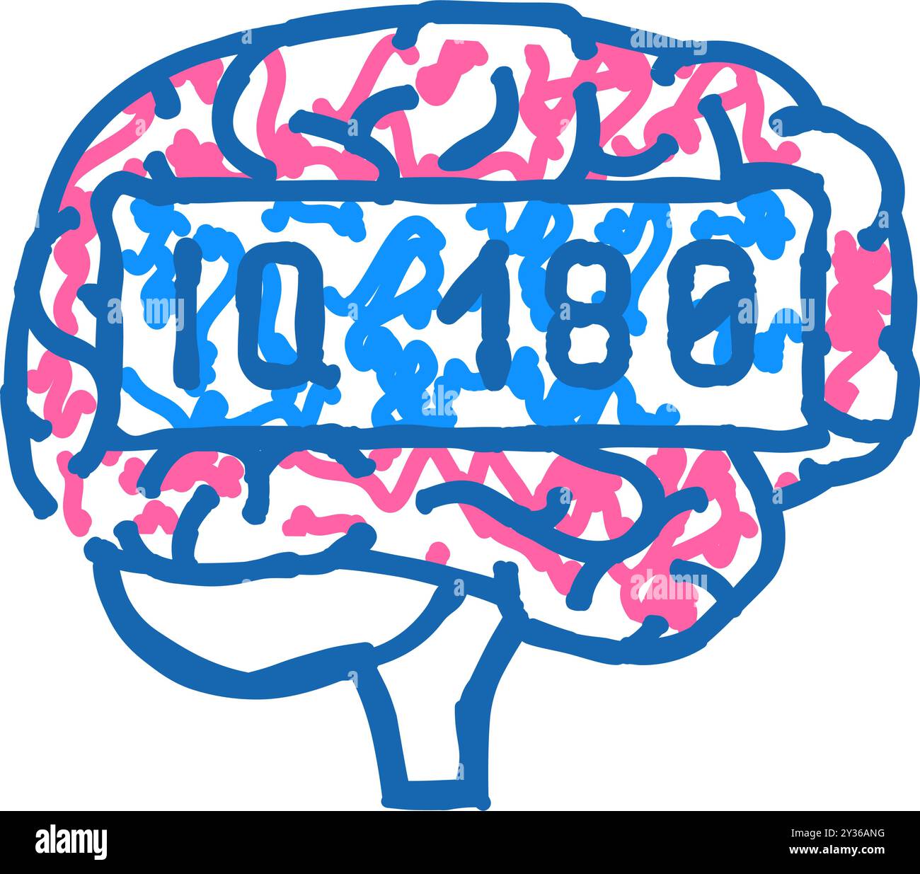 genius brain icon doodle illustration Stock Vector Image & Art - Alamy