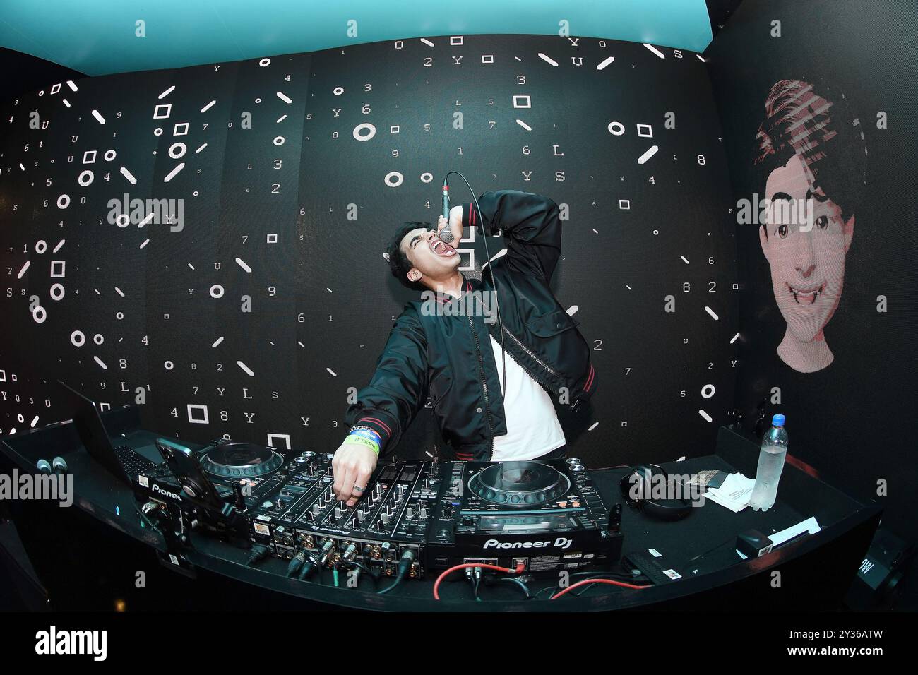 Rio de Janeiro, Brazil, September 3, 2022. Dj Lyus during a performance ...