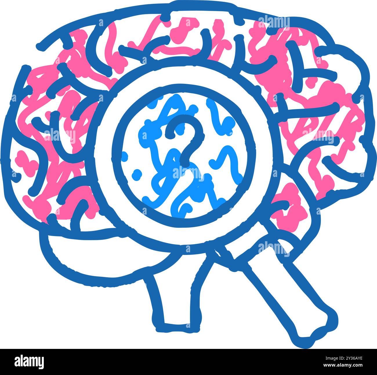 psychology brain icon doodle illustration Stock Vector Image & Art - Alamy