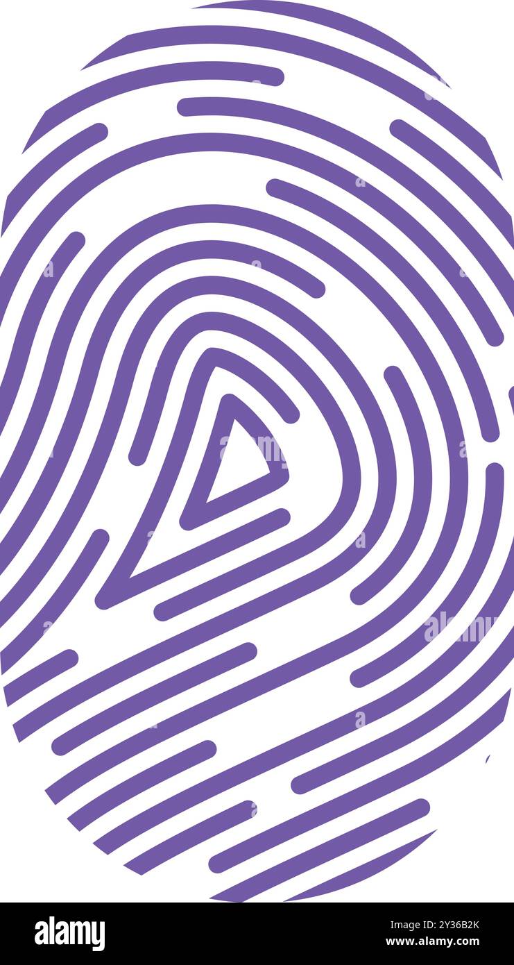Fingerprint evidence biometric data concept Stock Vector Images - Alamy