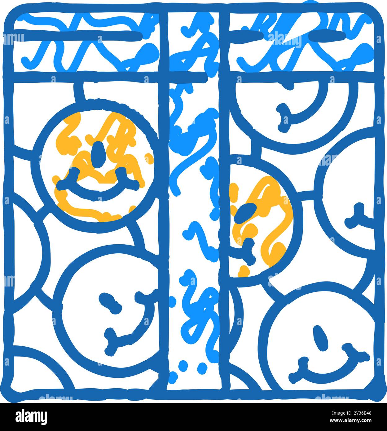 happy gift box icon doodle illustration Stock Vector Image & Art - Alamy