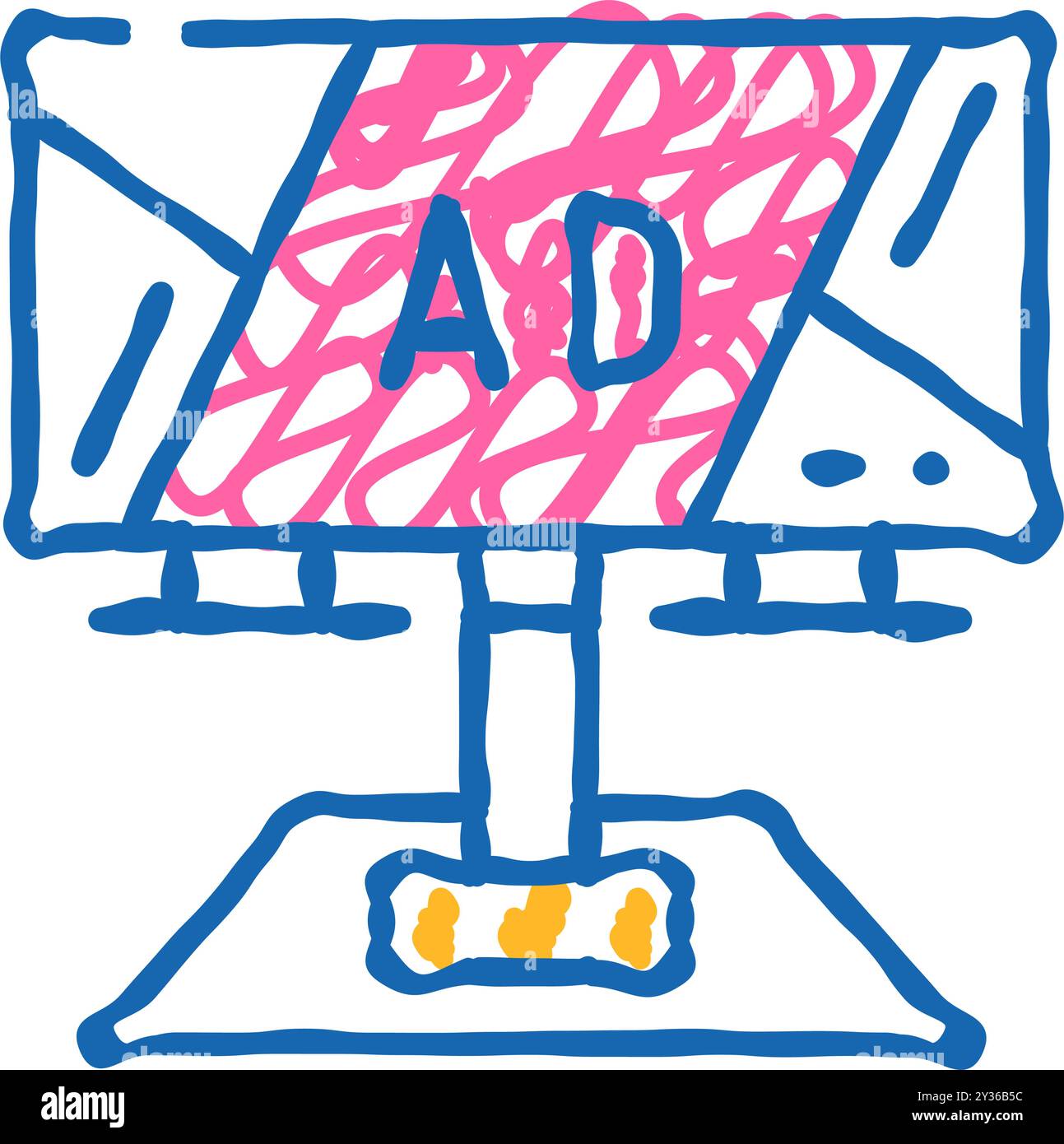 outdoor advertising icon doodle illustration Stock Vector Image & Art ...