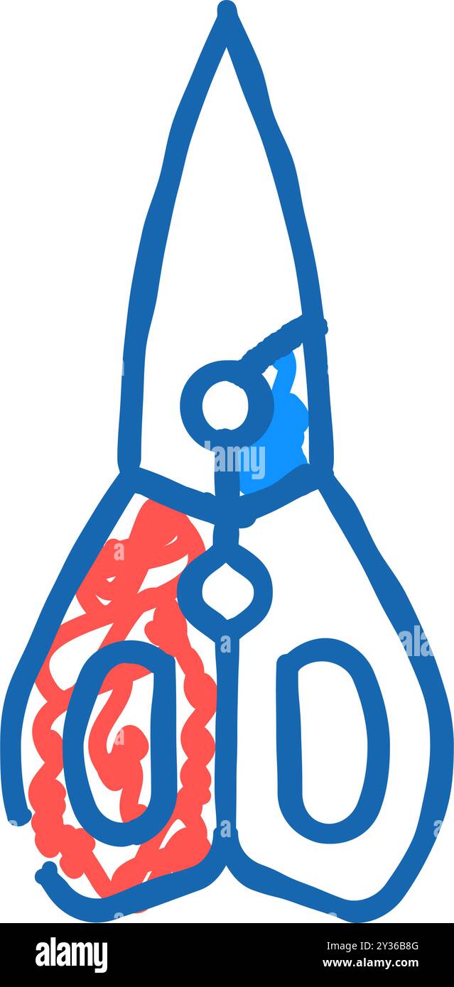 kitchen shears icon doodle illustration Stock Vector Image & Art - Alamy