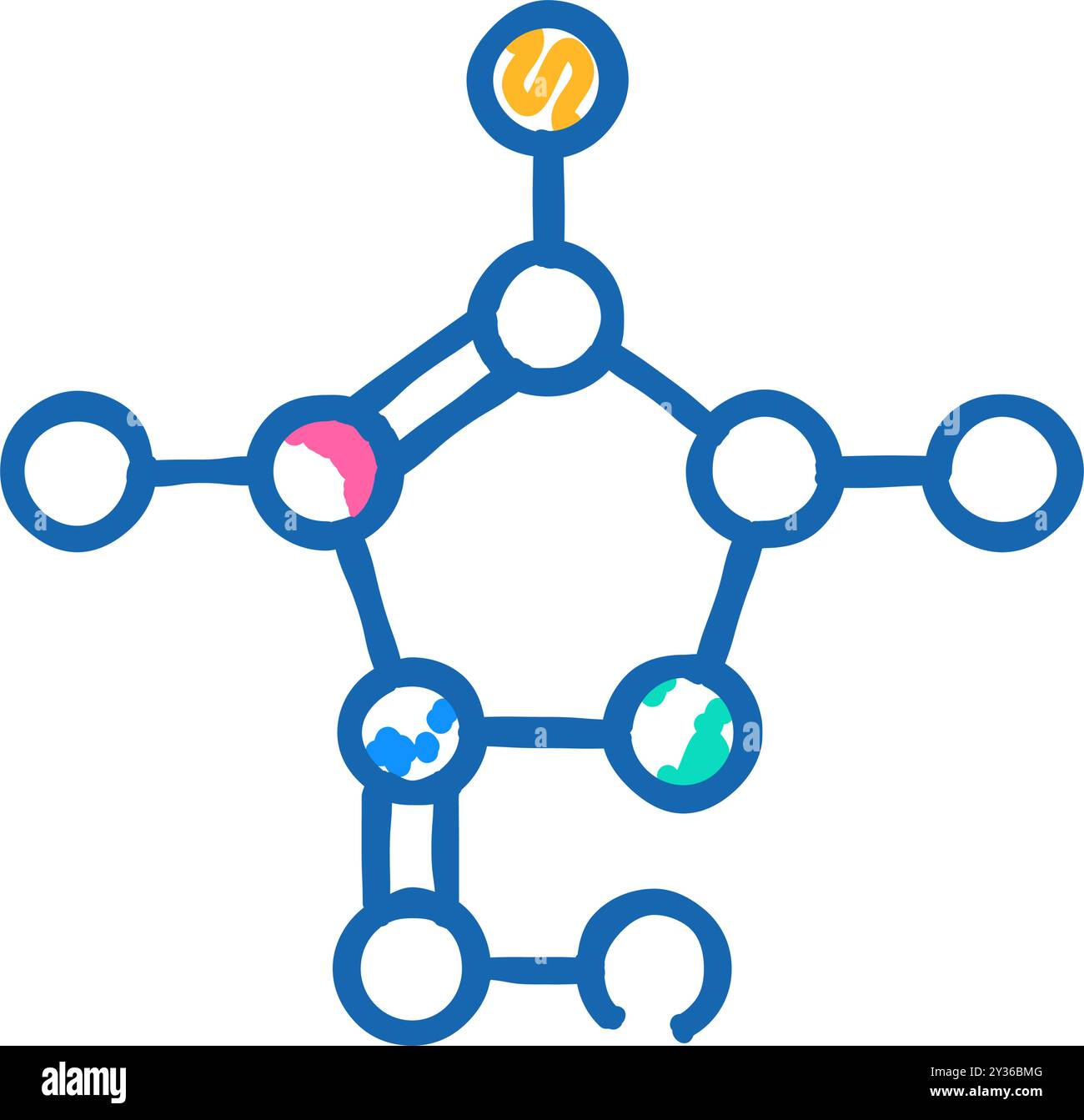 molecule chemistry icon doodle illustration Stock Vector Image & Art ...