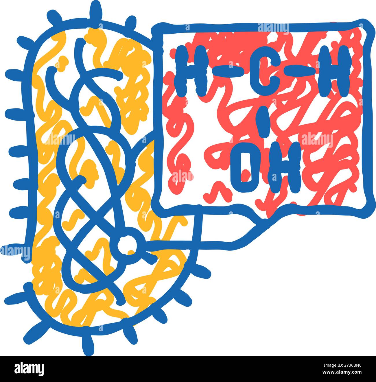 microbiology molecular structure icon doodle illustration Stock Vector ...