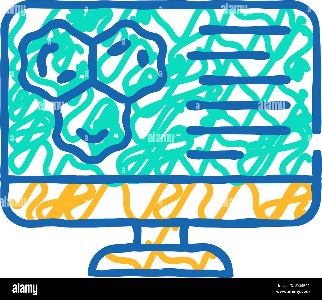 laboratory molecular structure icon doodle illustration Stock Vector ...