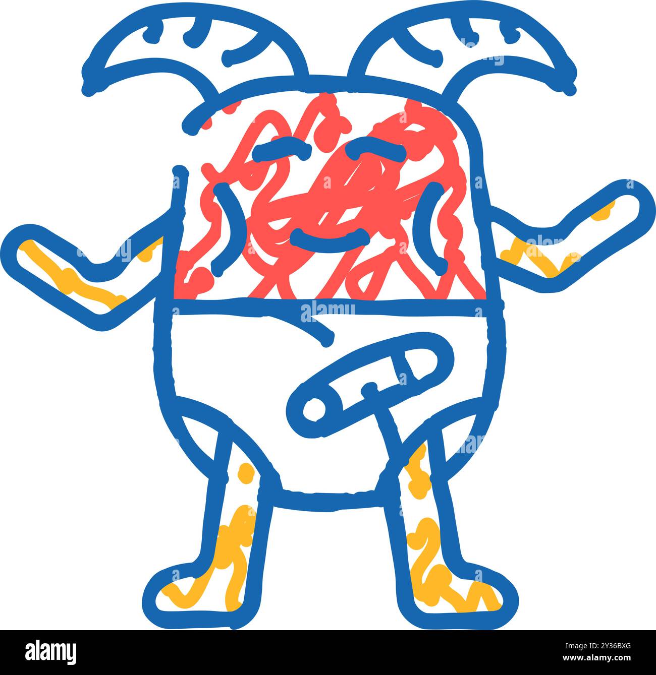 little monster cute icon doodle illustration Stock Vector Image & Art ...