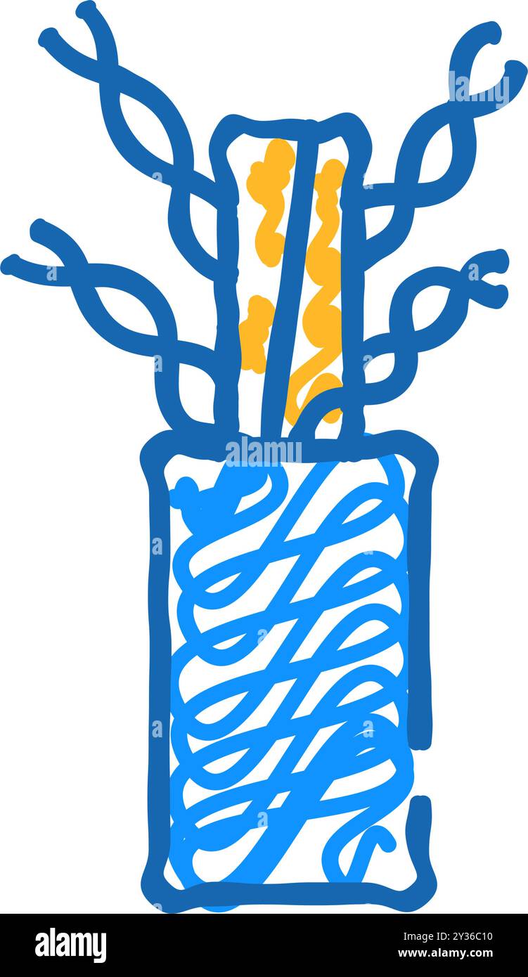 twisted pair cable icon doodle illustration Stock Vector Image & Art ...