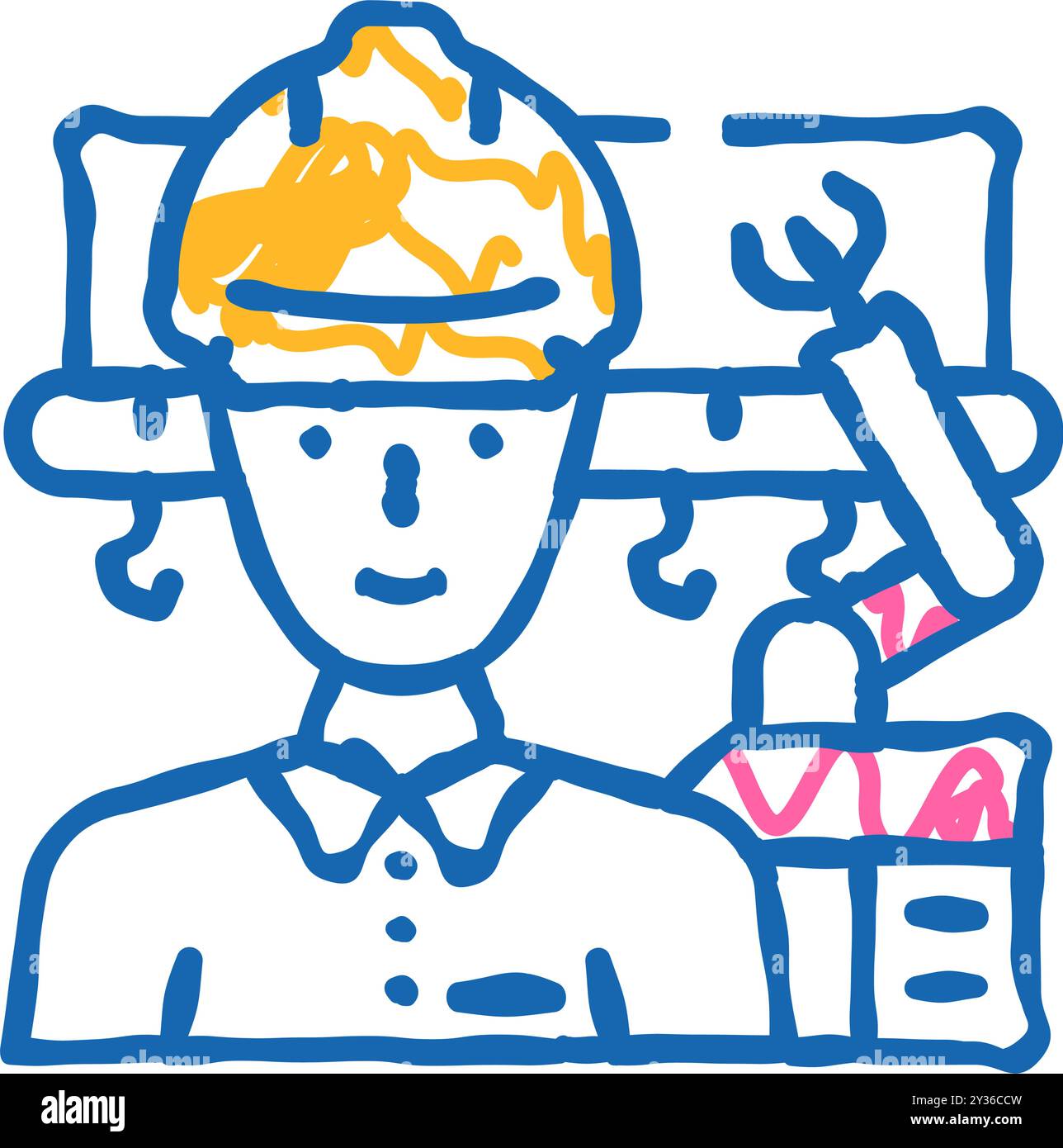 industrial engineer icon doodle illustration Stock Vector Image & Art ...